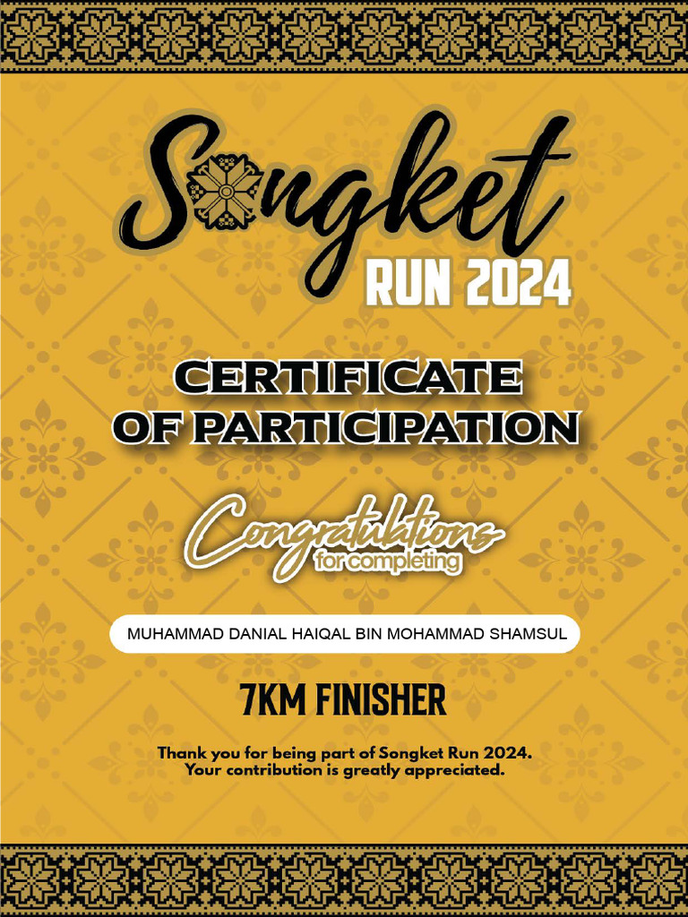 E-Cert SONGKET RUN | PDF