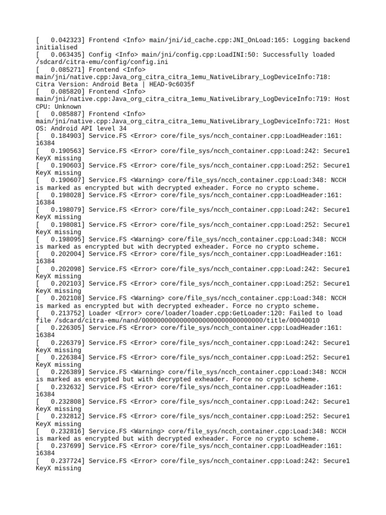 Citra Log.txt.Old | PDF | Encryption | Operating System Technology