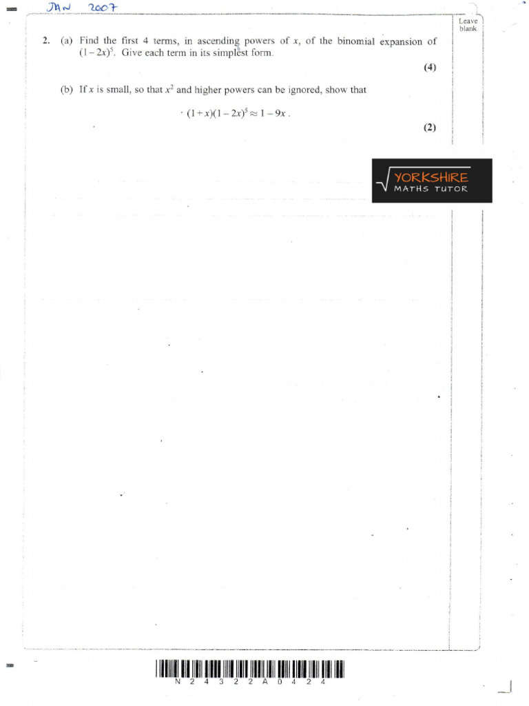 Binomial Questions Pdf