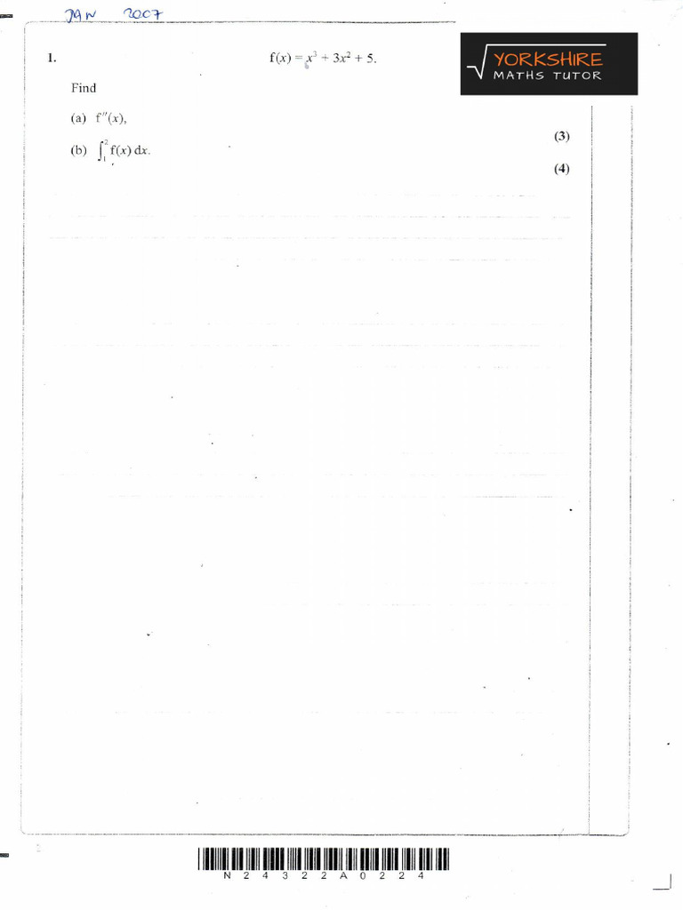 Differentiation Integration Calculus Questions | PDF