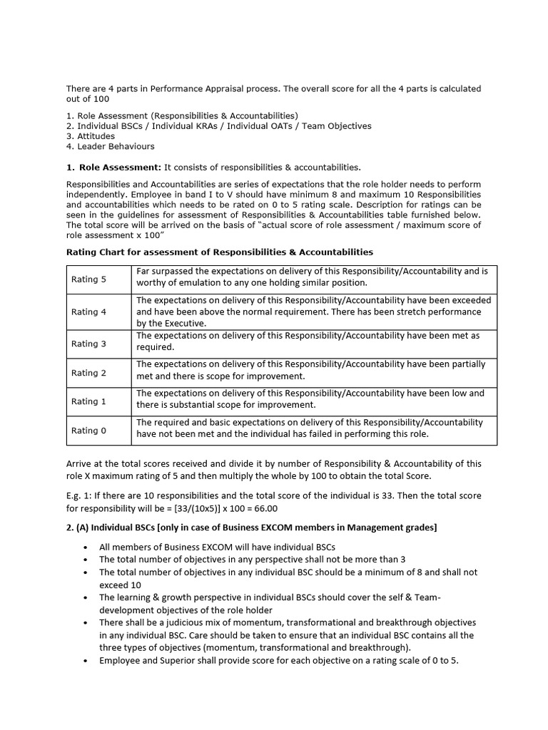 Performance Appraisal Guidelines | PDF | Performance Appraisal