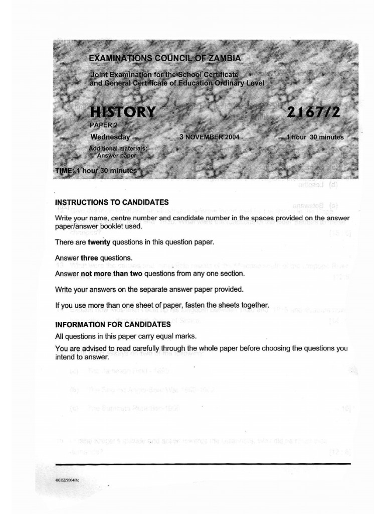 g12 History p2 2004 | PDF