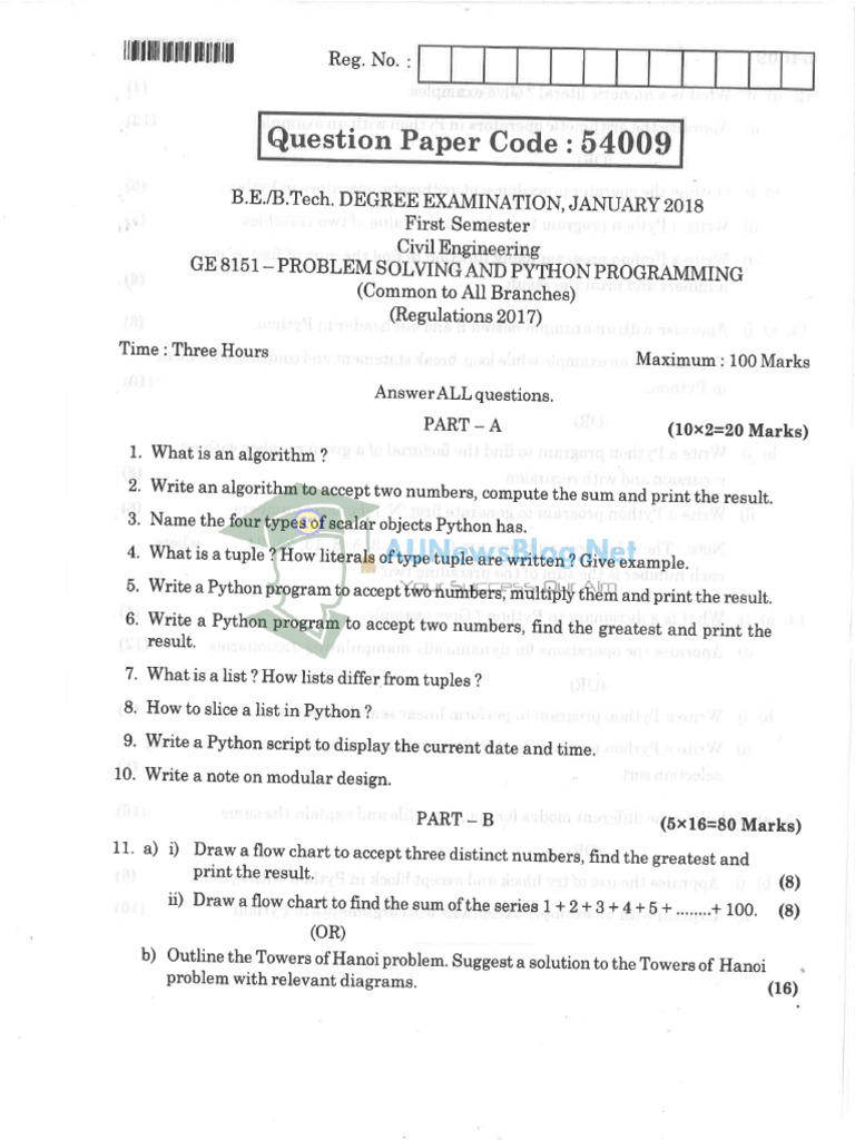 Ge (81-31) 51 PSPP 2018-2024 All Set Questions | PDF | Engineering | Python (Programming Language)