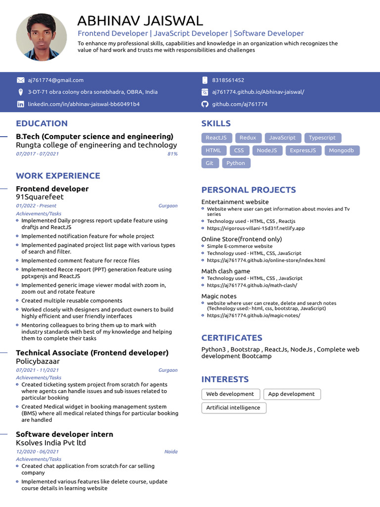 Abhinav_Jaiswal | PDF | Html | World Wide Web