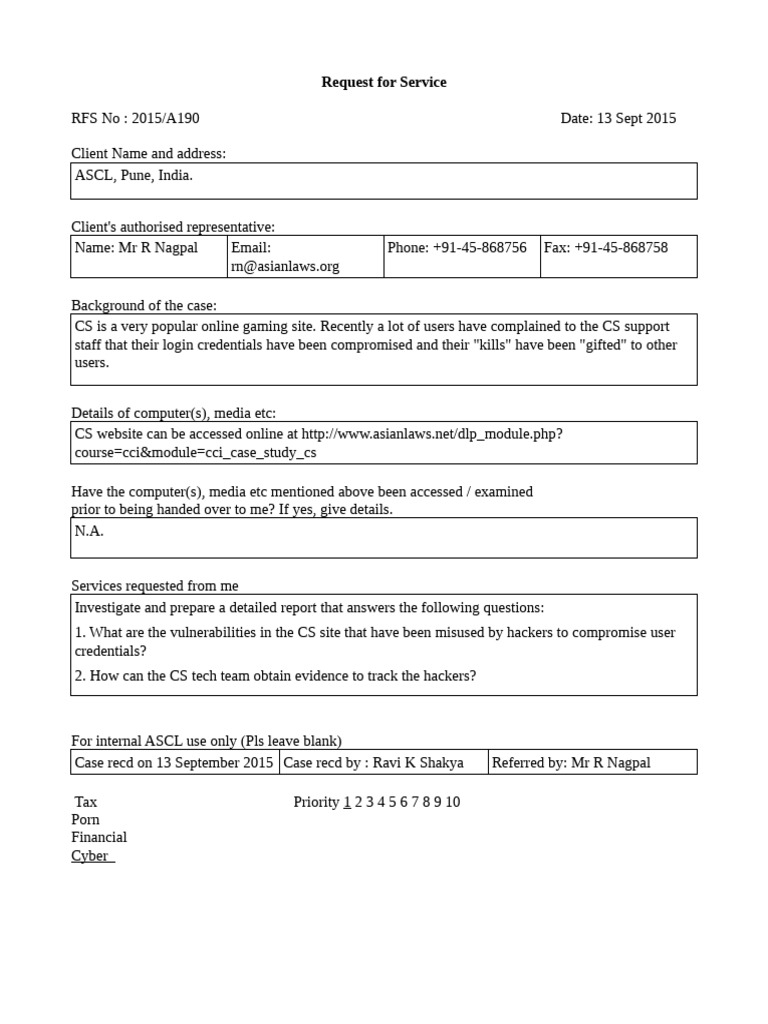 Counter-Strike Sample Investigation Report | PDF | Password | Websites
