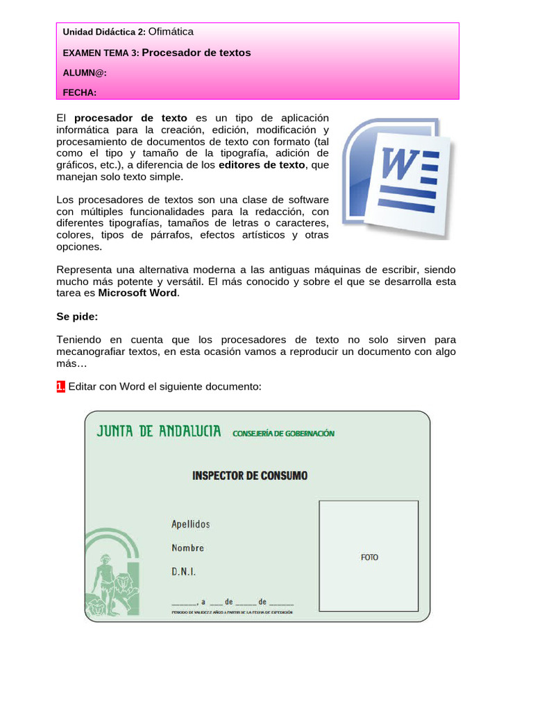 Examen Online T3 Ud2 Ofimatica | PDF