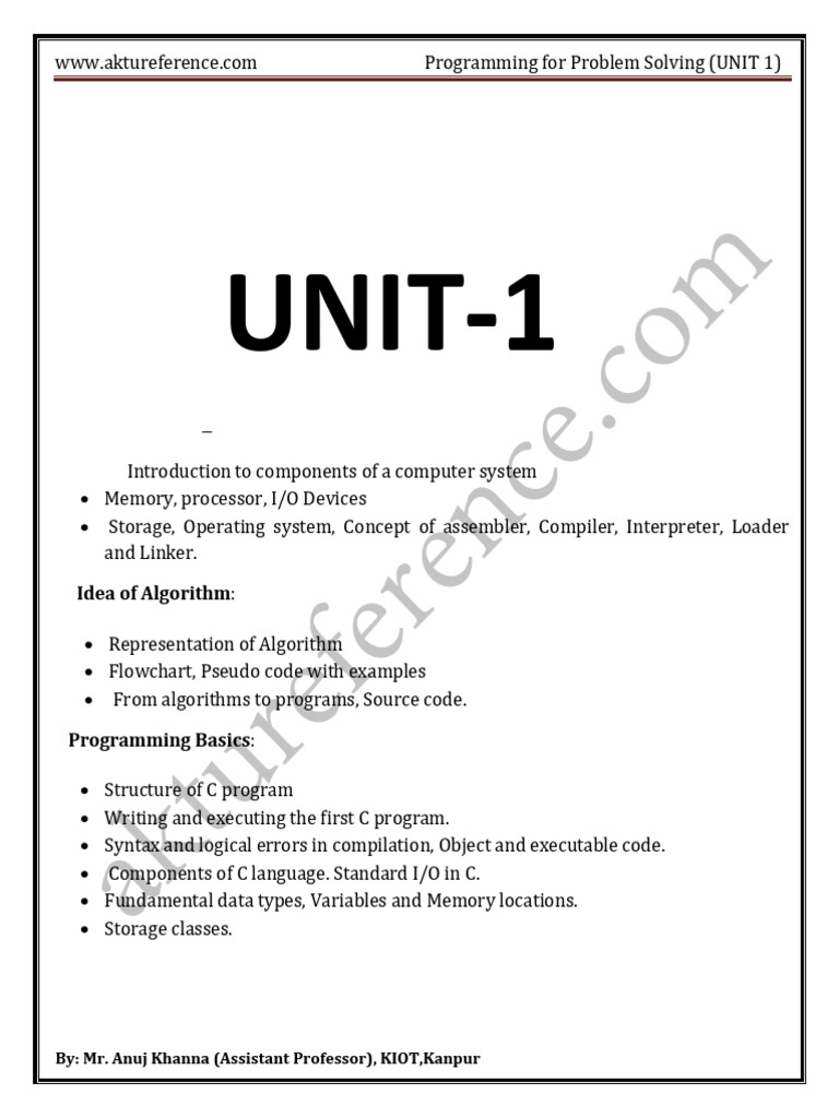 CCP-UNIT1 | PDF | Operating System | Algorithms