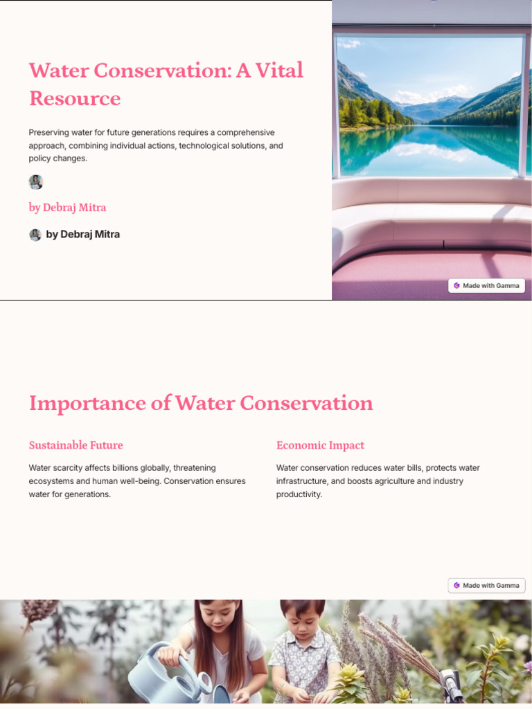 Water Conservation A Vital Resource | PDF | Water Conservation ...