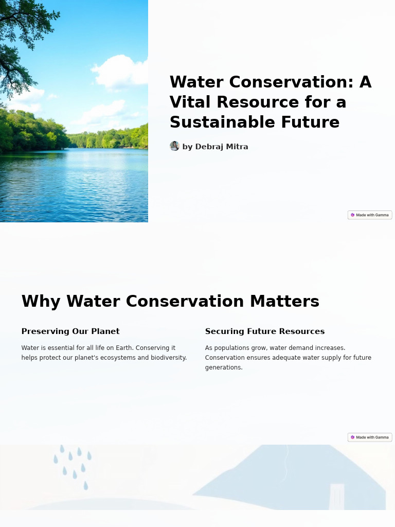 Water Conservation A Vital Resource For A Sustainable Future | PDF ...