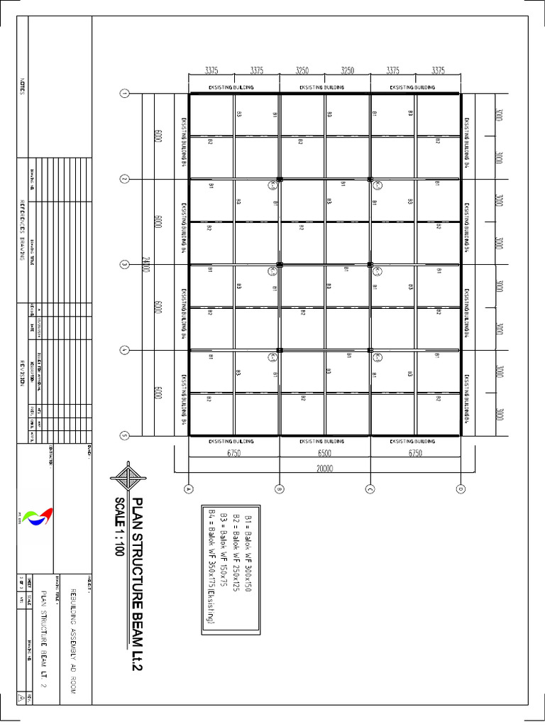 PLAN STRUCTURE BEAM Lt.2 - Reva | PDF