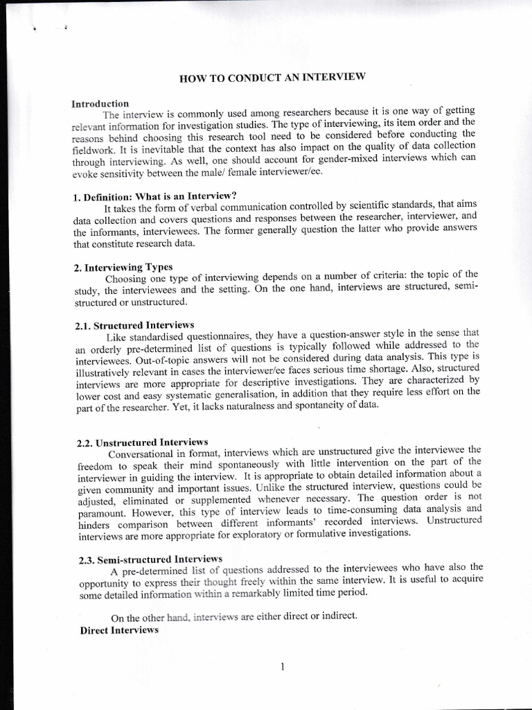 Interview PDF | PDF | Interview | Data