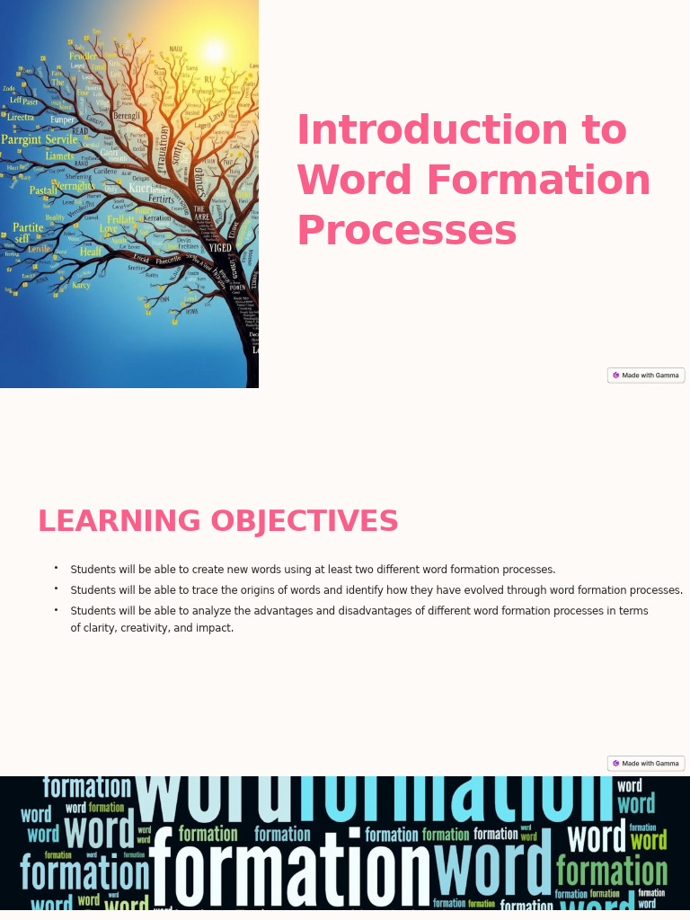 Understanding Word Formation Processes | PDF | Word | Verb