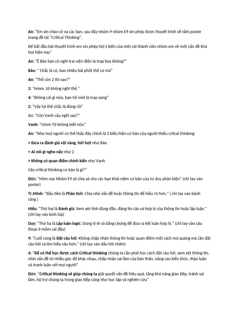 Kịch bản KNM | PDF