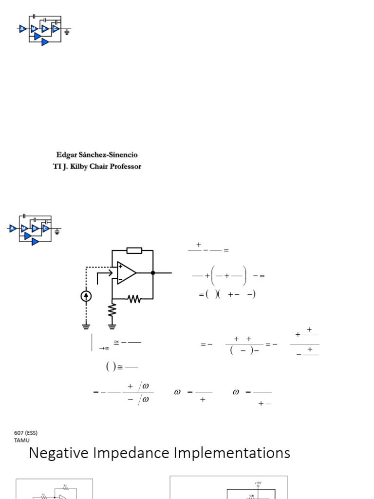 E. Sinencio - Negative Resistance Applications in CMOS Analog Circuits | PDF | Analog Circuits ...