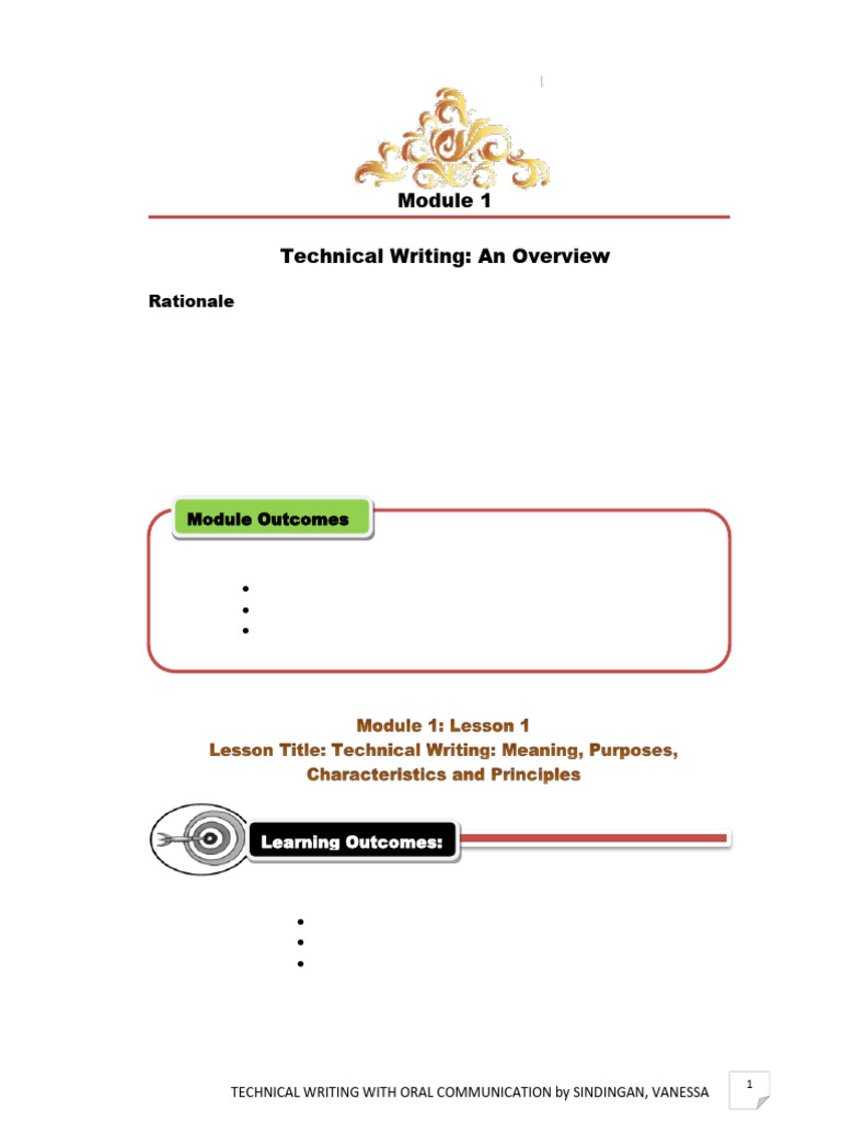 Technical Writing Midterm Lessons 1 To 7 | PDF | Memorandum | Information