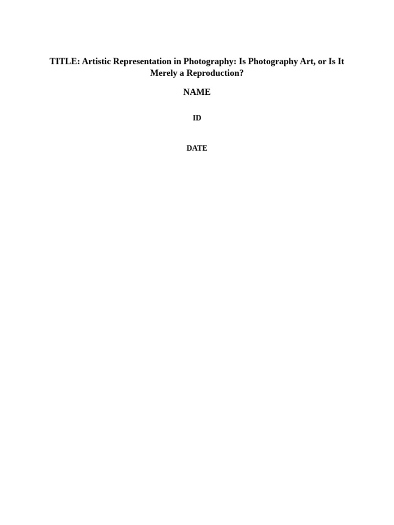 Artistic Representation in Photography 1 | PDF | Gender | Gender Studies