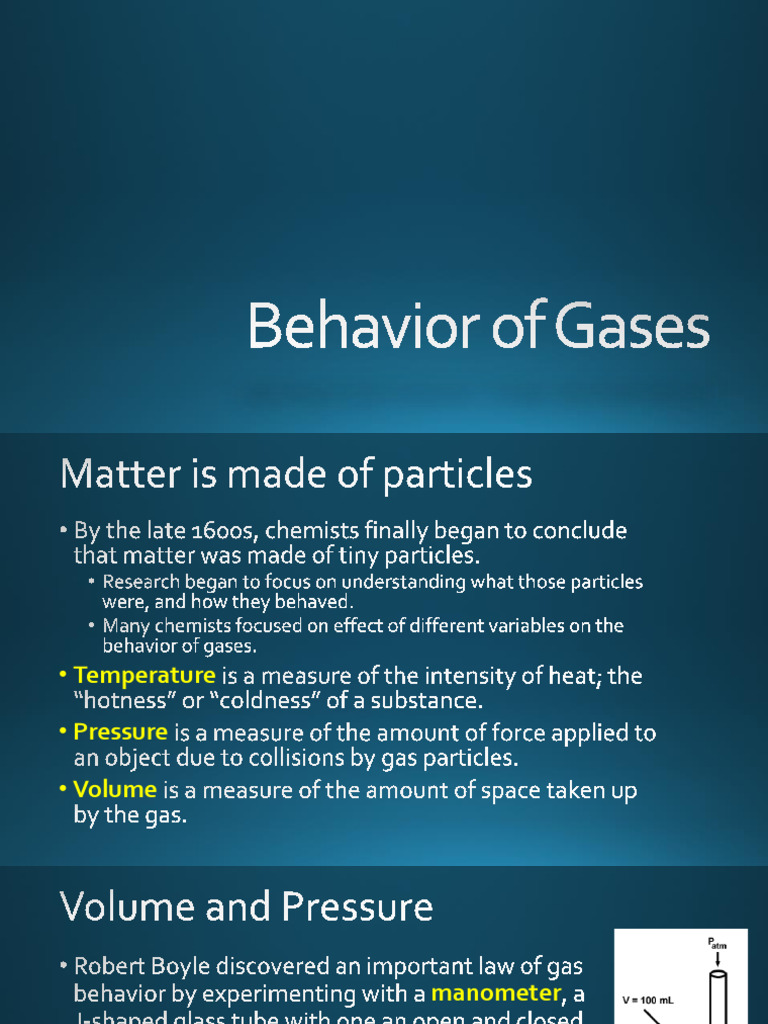 Understanding Gas Behavior and Laws | PDF | Gases | Temperature