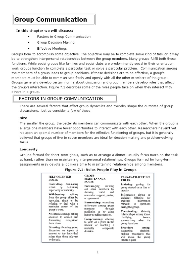 7 Group Communication | PDF | Social Group | Brainstorming