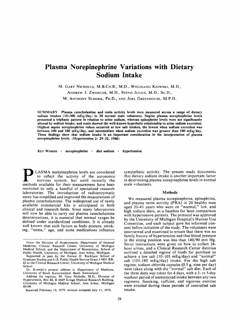 01.HYP.2.1.29 | PDF | Norepinephrine | Hypertension