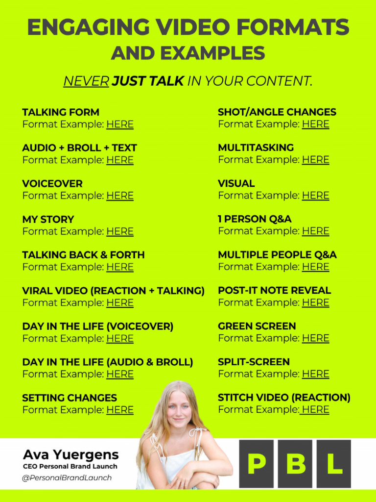 Engaging Video Formats Examples | PDF