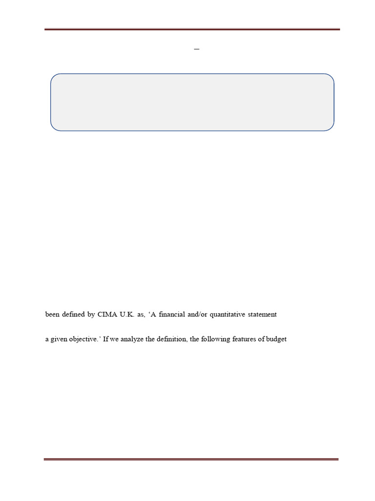 CMA NOTES | PDF | Budget | Expense