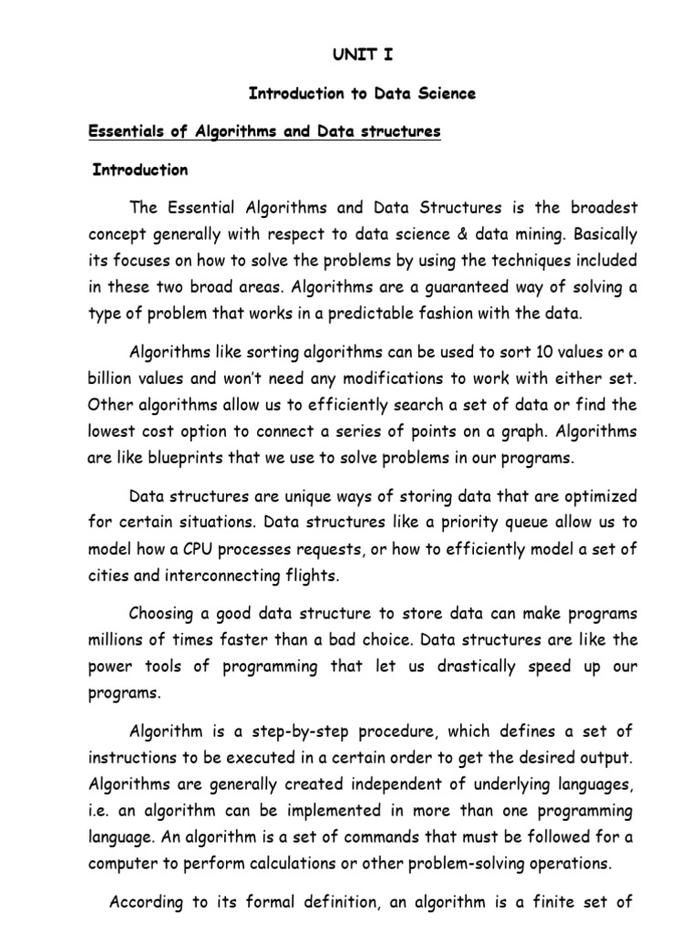 UNIT I Introduction To Data Sciecne | PDF | Programming Paradigms | Software Development Process