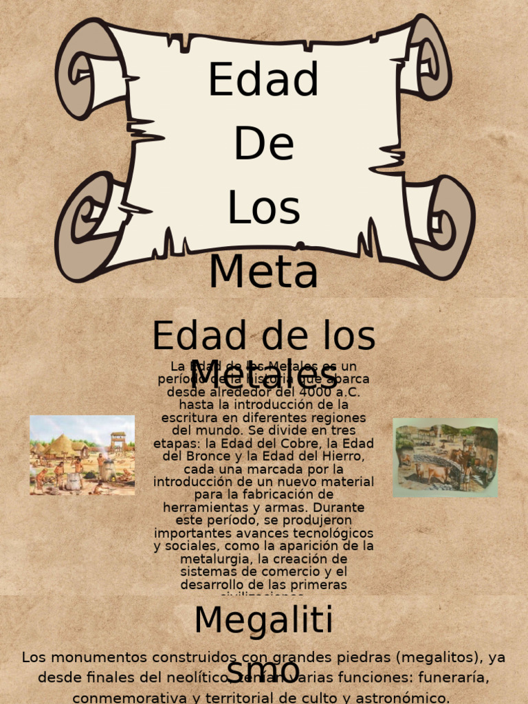 Historia de la Edad de los Metales | PDF | Bronce | Edad de Hierro