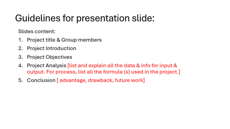Project Presentation Guidelines | PDF