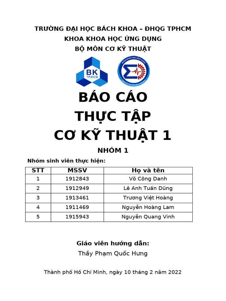 Báo Cáo K19 | PDF
