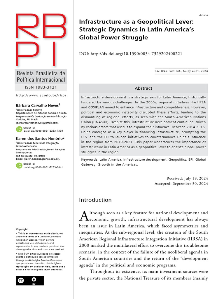 Infrastructure As A Geopolitical Lever | PDF | Latin America | European ...