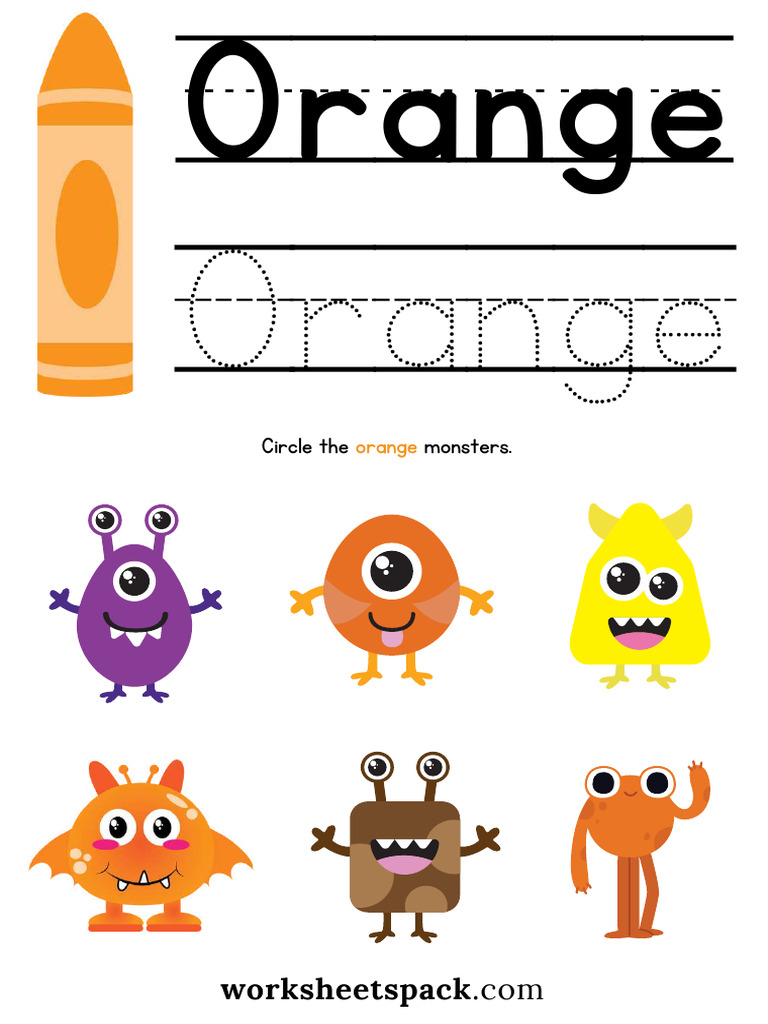 Orange-Color-Worksheets | PDF
