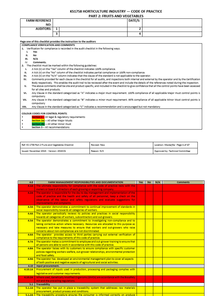 KS1758 Part 2 Fruits and Vegetables Checklist 1 | PDF | Fertilizer ...