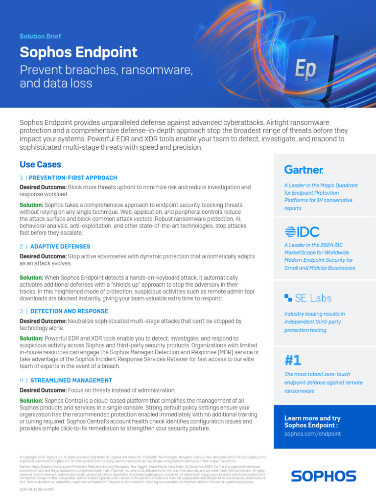 Sophos Endpoint Sb | PDF | Computer Security | Security