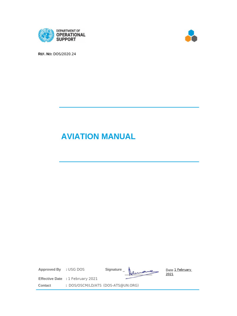 UN Aviation Manual: Guidelines & Procedures | PDF | Peacekeeping ...