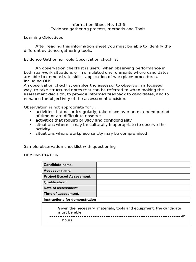 Evidence Gathering Tools Overview | PDF | Methodology | Evidence