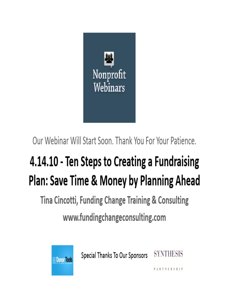 Ten Steps to Fundraising Success Guide | PDF | Fundraising | Business