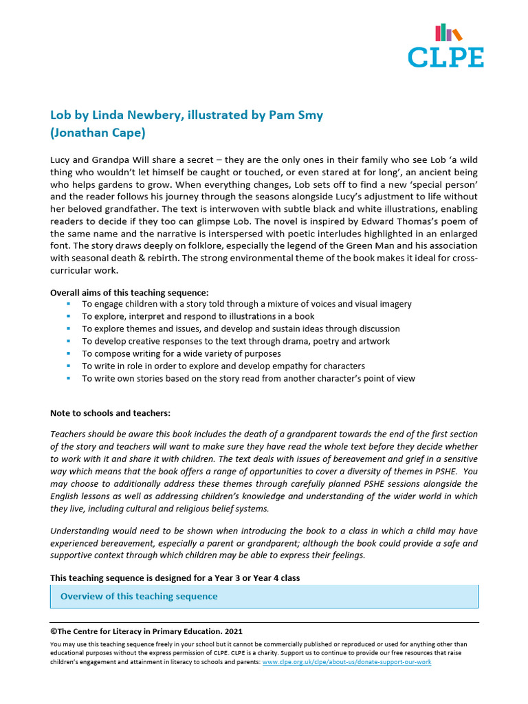 Lob Teaching Sequence | PDF | Narrative | Literacy