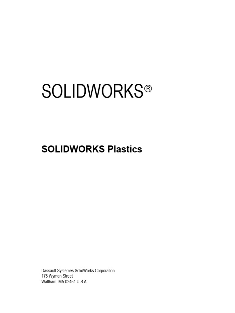 solidworks_plastics_training_course | PDF | Mechanical Engineering | Physical Sciences