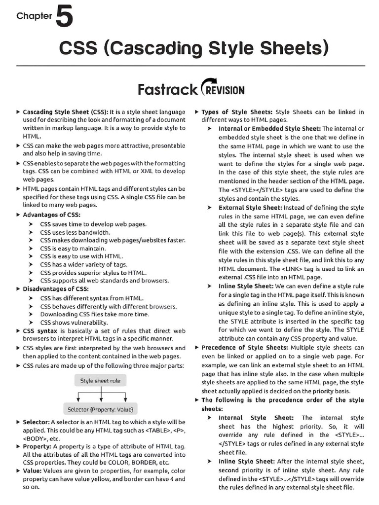 CSS | PDF CSS | PDF