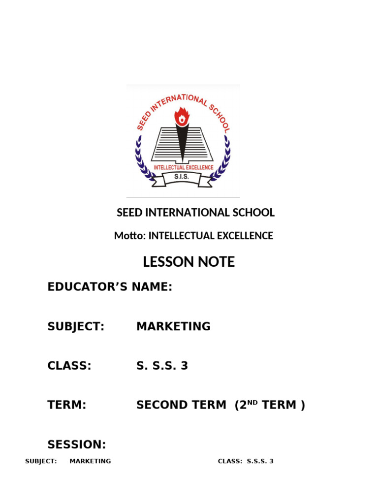 Marketing SS3 2ND Term Note | PDF | Digital Marketing | Sales