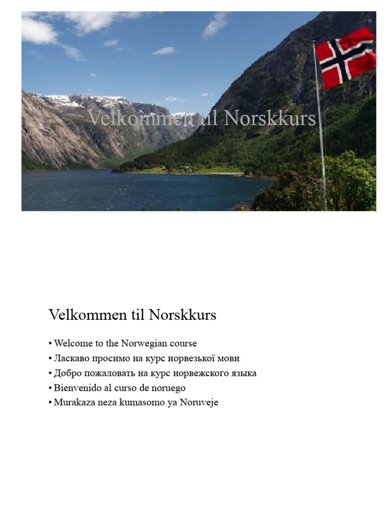 Norskkurs Nov-Des 2023 (Milo) (1) | PDF