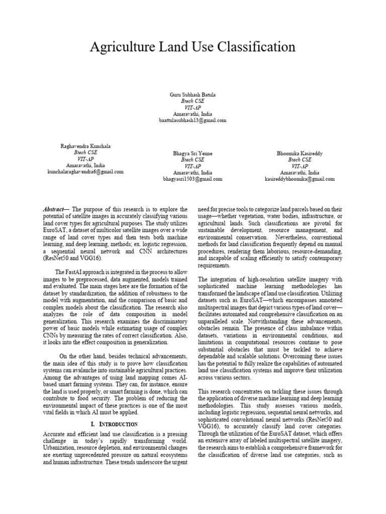 Land Use Classification Paper | PDF | Artificial Neural Network | Deep ...