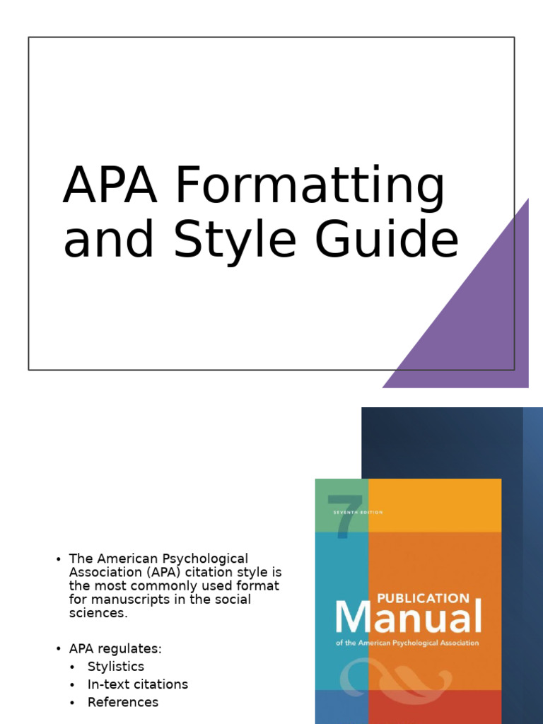APA Formatting Style and Guide | PDF | Citation | Apa Style