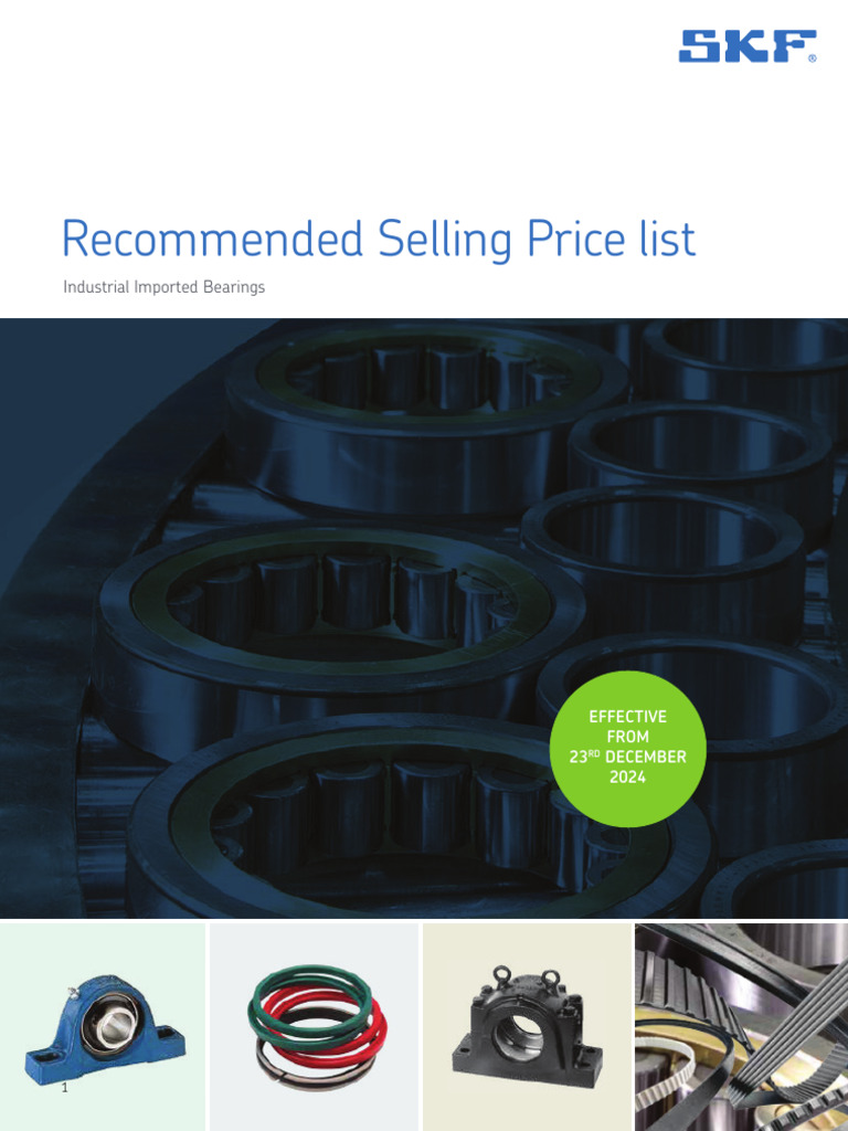 SKF Industrial Bearings Price List 2024 | PDF | Bearing (Mechanical) | Data