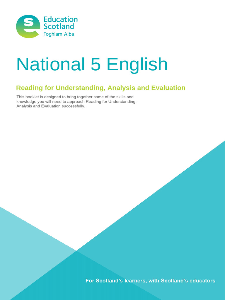 (697661) N5 English RUAE Support Booklet | PDF | Ellipsis