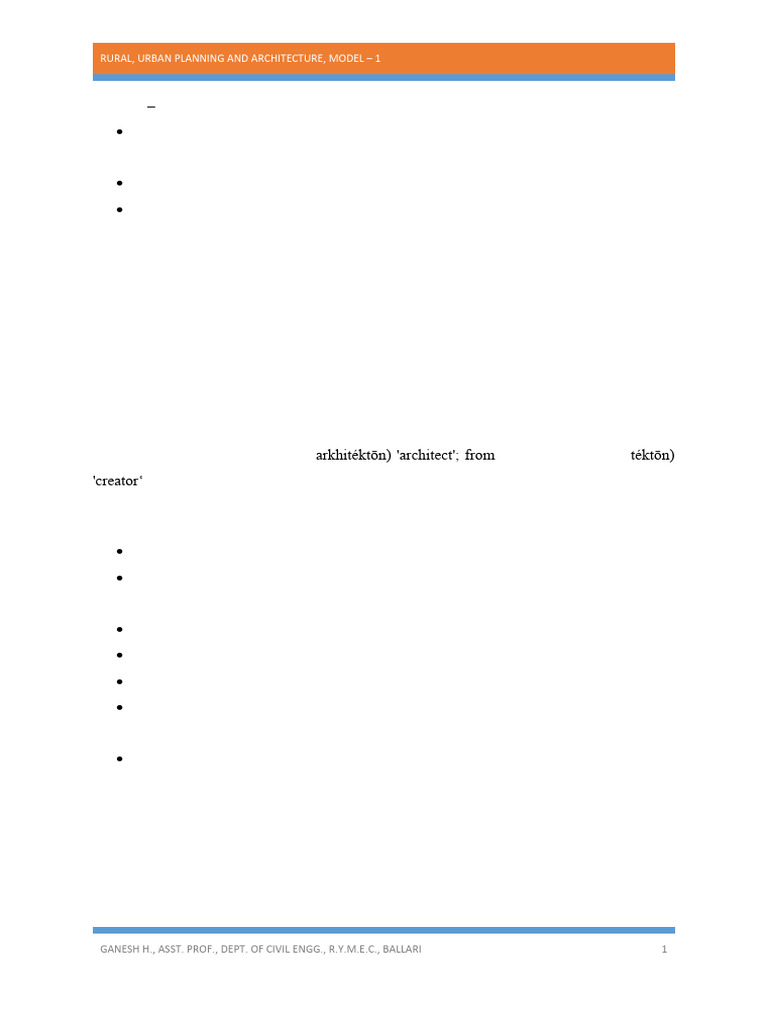 Module-1 - Rural Urban Planning & Architecture | PDF | Symmetry ...