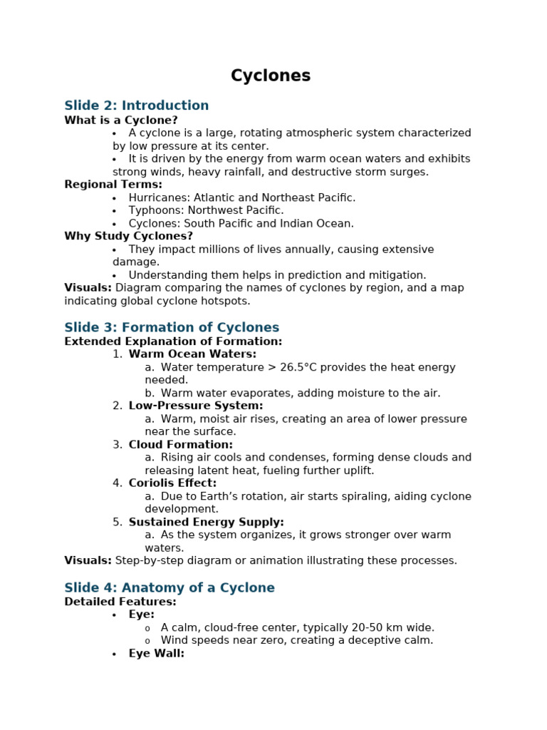 Cyclones | PDF | Tropical Cyclones | Eye (Cyclone)