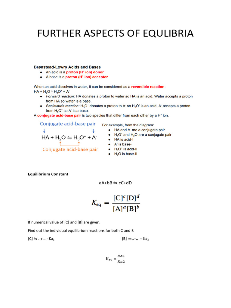 Understanding Equilibrium and Buffers | PDF