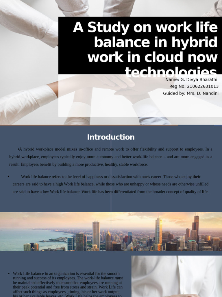 A Study On Work Life Balance in Hybrid | PDF | Cloud Computing | Methodology