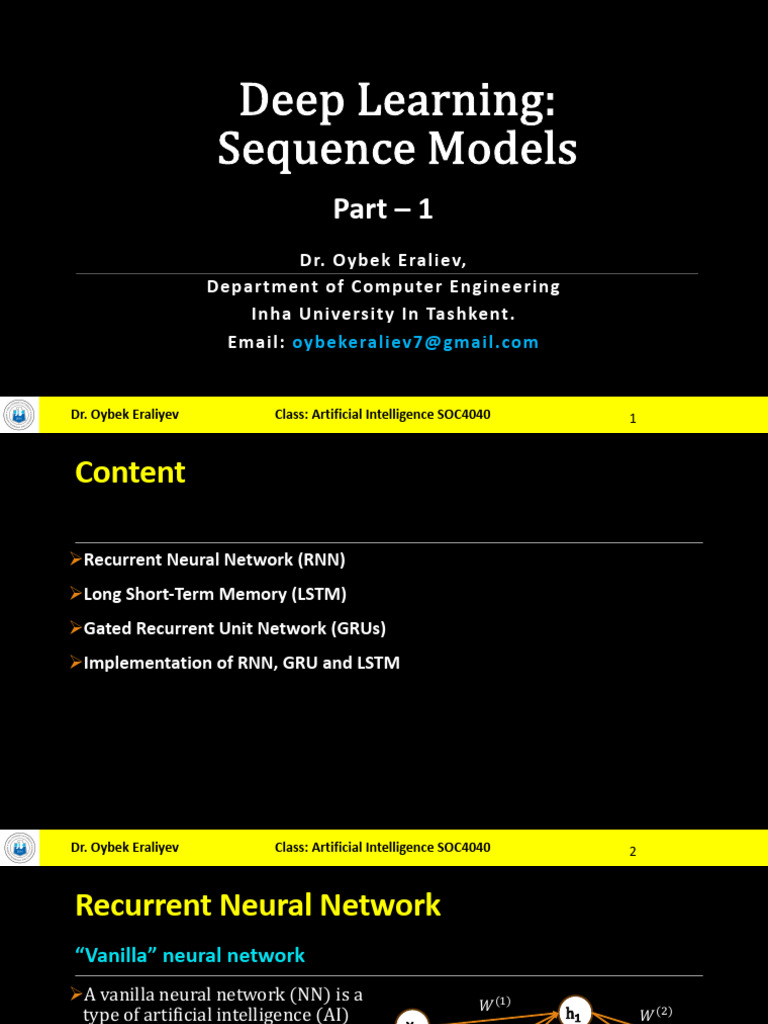 11.1. Deep Learning (RNN) | PDF | Artificial Neural Network | Statistical Classification